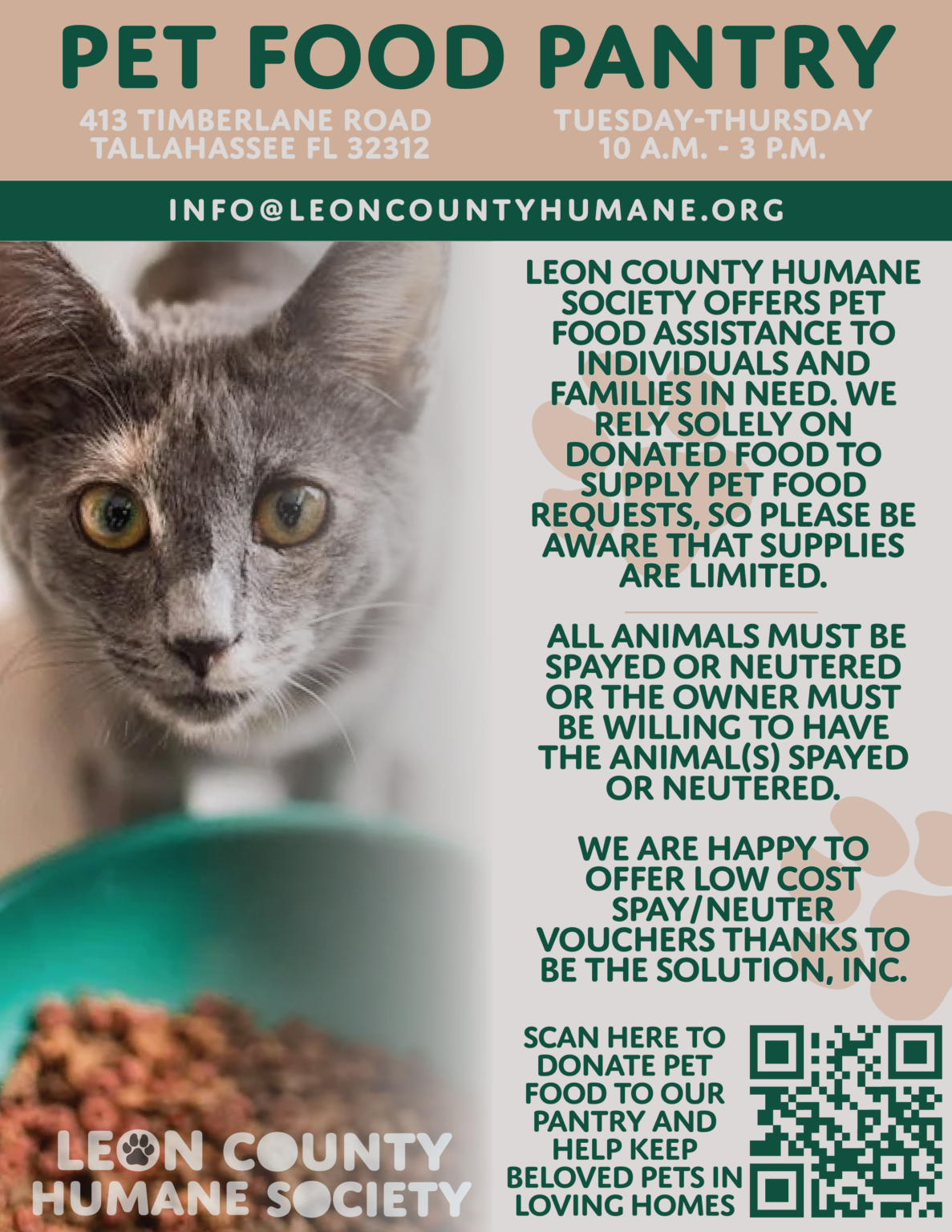 Pet Food Pantry | Leon County Humane Society